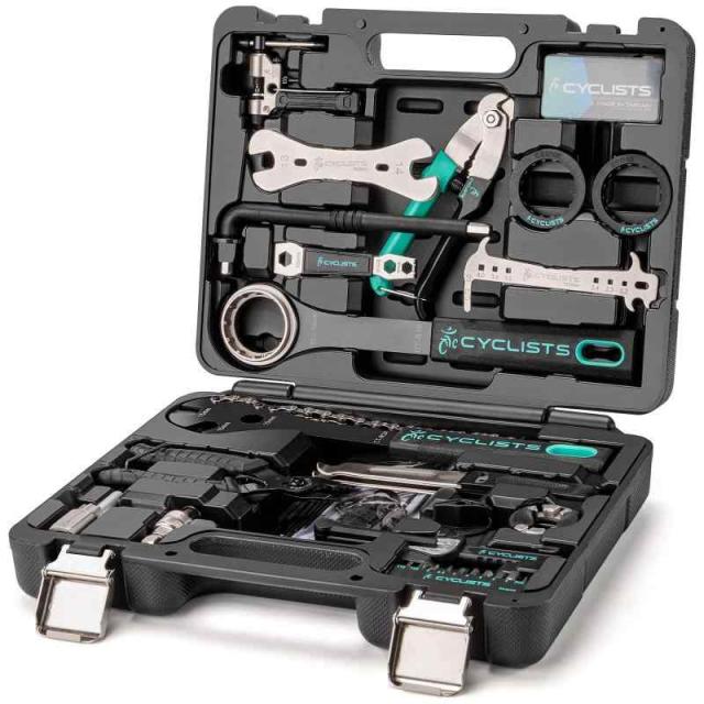CYCLISTS 自転車 工具セット シマノ対応 26点 プロ ロードバイク、クロスバイク、ママチャリなど用 トルクレンチ パンク修理キット ツールボックス付き（CT-K02）