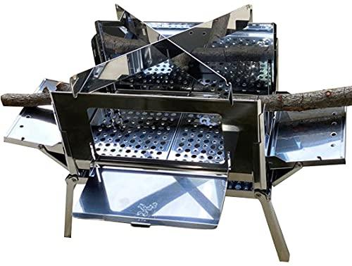 【焚火台オブザイヤー受賞】笑ｓ コンパクト焚き火グリル 『B-GO-WING』 SHO-008-00, B5サイズ, 折りたたみ式, ウイング型の元祖, 大型, 軽量, 薪割り不要, 組み立て簡単, 高燃焼効率, ソロ, ファミリー, 焚火調理 バーベキュ