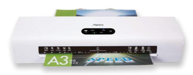 アスカ ラミネーター 4本ローラー ウォームアップ51秒 タッチセンサー L409A3 ホワイト
