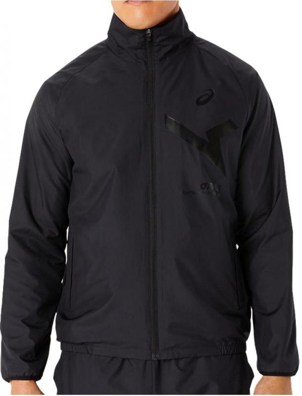 asics(アシックス) メンズ A-I-M裏トリコットウインドブレーカージャケット 2031E272トレ−ニングウェア (002(パフォーマンスブラック×パフォーマンスブラック), M)