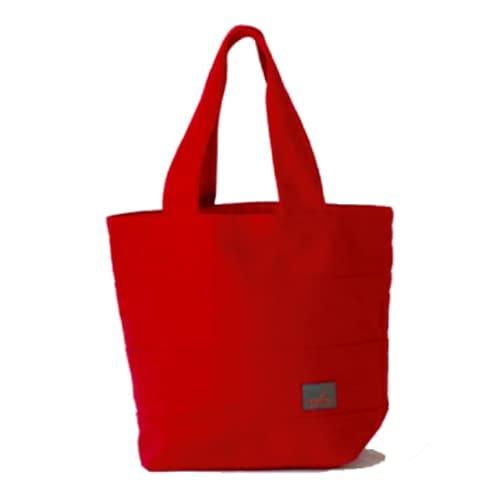 [sasicco] タネイ 三河木綿 トート40 日本製 トートバッグ Tote50 縦360×横300×マチ180mm (赤) メンズ レディース 無地 かばん 大きめ トートバック