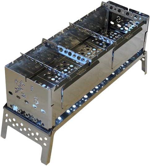 笑s (ショウズ) コンパクト焚き火グリル B-？-DUO SHO-009-00,t焚火台, バーベキュー, BBQ, コンロ, 雪山, 雪中キャンプ, 冬キャンプ, 折りたたみ式, コンパクト収納, 日本製, 工場直売, FACTRY PRIDE