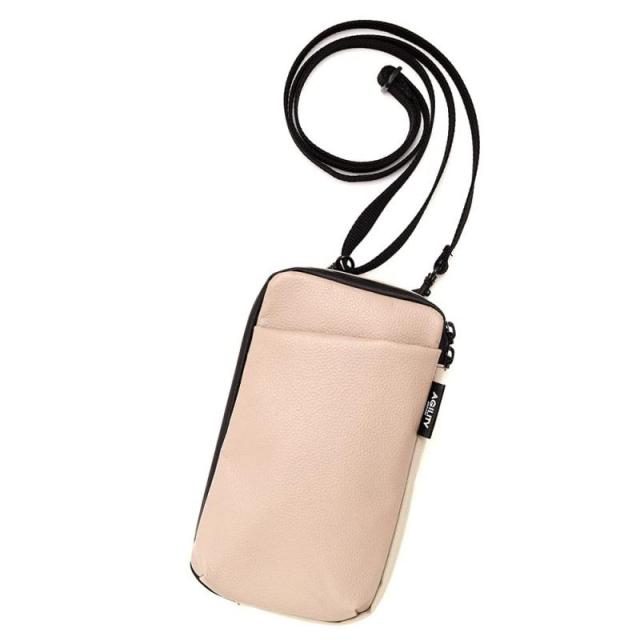 アジリティアッファ(AGILITY affa)『パークポシェットL』スマホショルダーバッグ メンズ スマホショルダーポーチ A6 長財布 ミニバッグ スマホバッグ 革 撥水 (グレージュ)