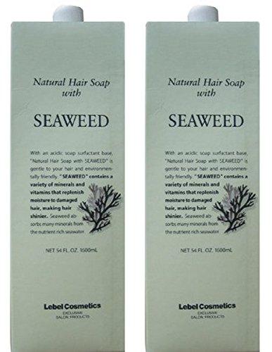 【X2個セット】 ルベル ナチュラル ヘア ソープ ウィズ SW（シーウィード）1600ml 詰替え用