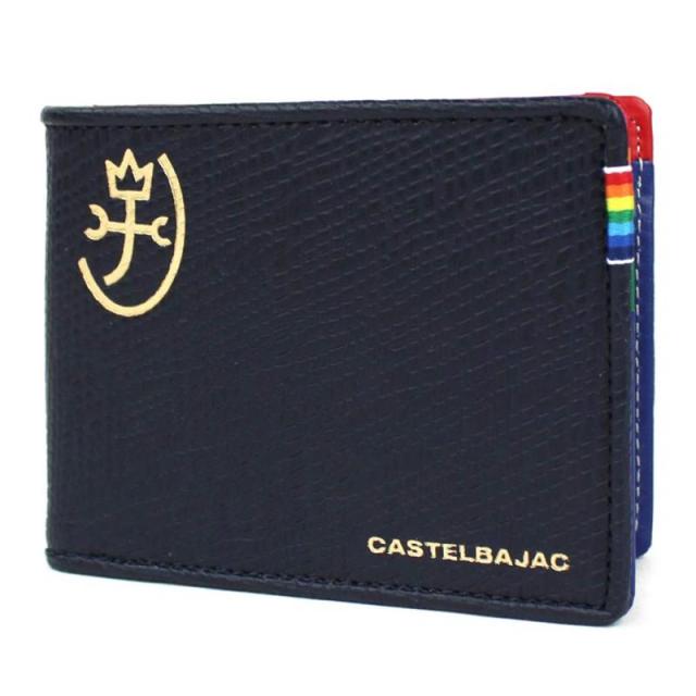 [カステルバジャック] レインボー 二つ折り財布 79613 (ネイビー)