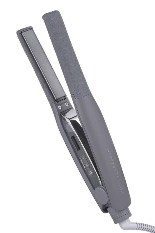 テスコム ヘアアイロン ストレートアイロン プロテクトイオン 15mm 海外対応 温度調整/ロック/メモリー機能 自動OFF 開閉ロック NIS300A ラク抜きプラグ Nobby by TESCOM スモーキーグレー NIS300A-H