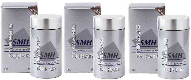 スーパーミリオンヘアー 30g No.3 ライトブラウン 3点セット LB3