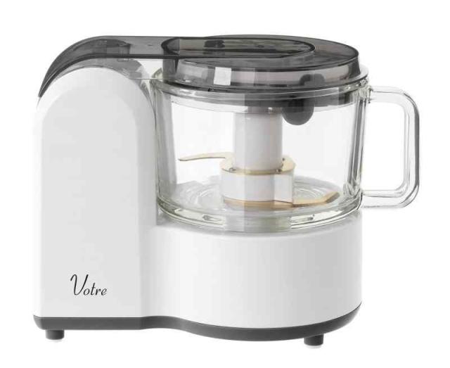 [山善] フードプロセッサー 1台4役 (刻む / 混ぜる / おろす / 練る) 最大調理容量500g 簡単操作 ミキサー 電動おろし器 コンパクト収納 Votre ホワイト MFC-G501(W)