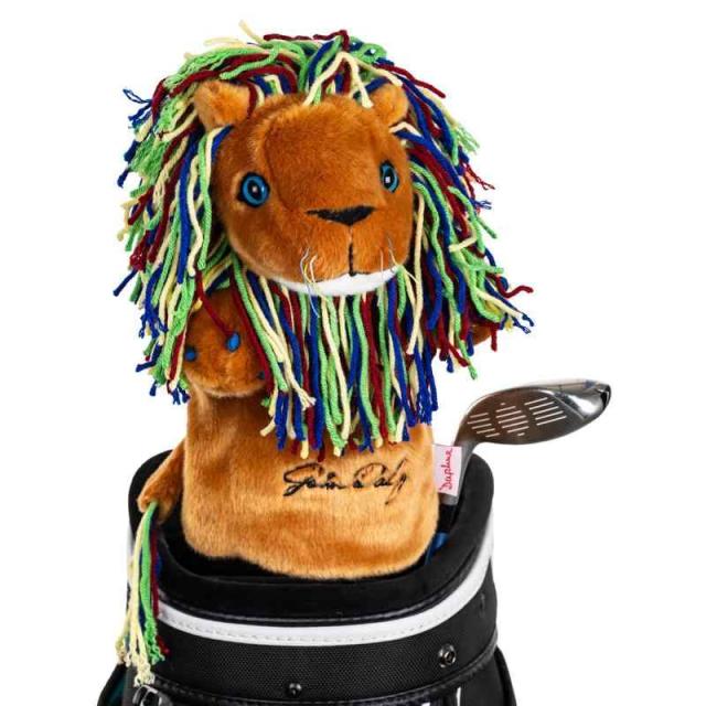 Daphnes Headcovers John Daly Lion ヘッドカバー。 (ブラウン)