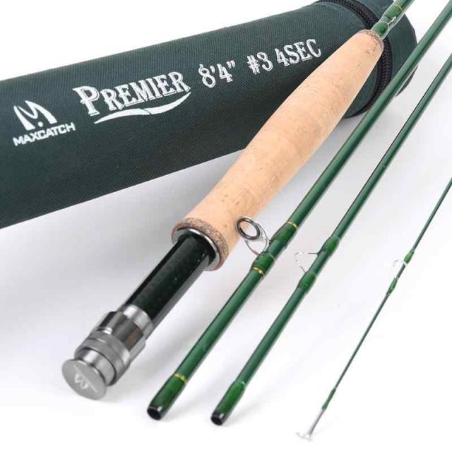 M MAXIMUMCATCH Maxcatch Premier 3-12wt ファーストアクション フライロッドカーボンロッド ハイパフォーマンスのために (V-Premier, 84 3wt)