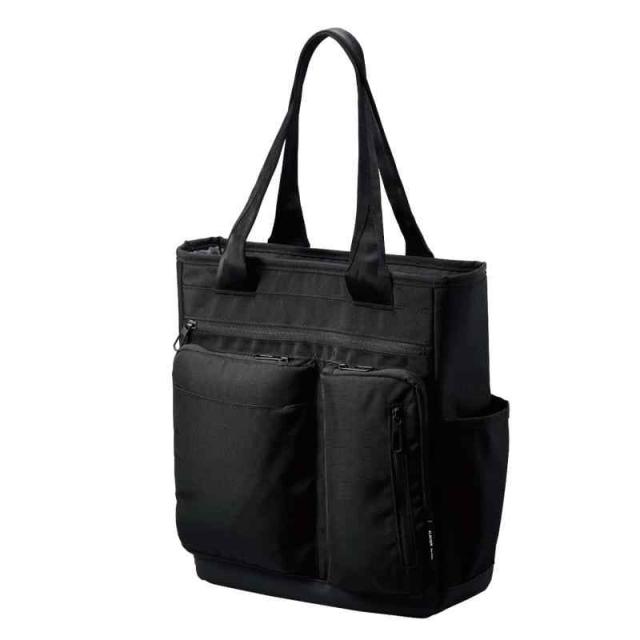 エレコム トートバッグ 整理タイプ 14.0inch 15L 撥水加工 高耐久ファスナー ブラック BM-TBSDBK