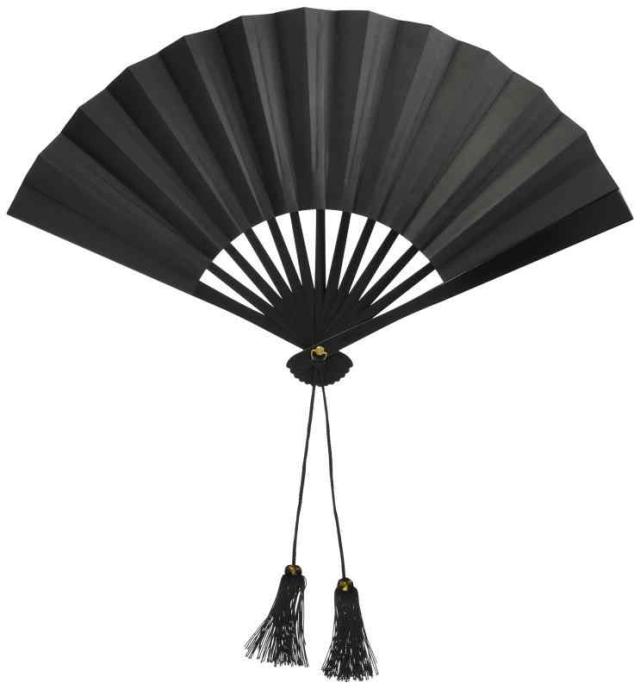 尾形刀剣 武の誉 鉄扇 黒 1尺、全長30cm 鉄 440g