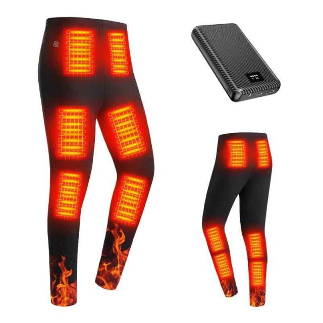 [KLIFE] 電熱パンツ 加熱パンツ【DC7.4V発熱&30000mAh大容量 バッテリー付き&12つヒーター】ヒーターパンツ 電熱ズボン 75℃MAX発熱 USB/DC給電 3段階温度調節 電熱インナー 裏起毛 丸洗い可 防寒パンツ 屋外防寒 男女兼用