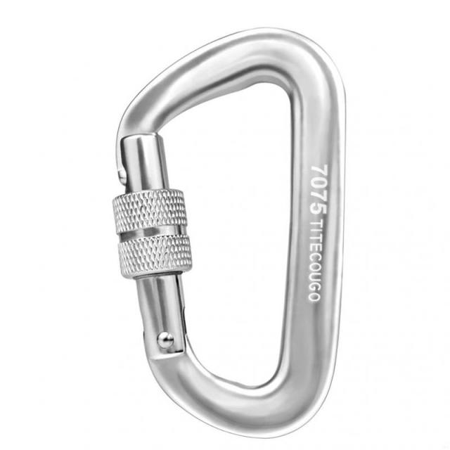 TITECOUGO 超軽量 耐荷重 12KN(1200kg) カラビナ 登山釦 多機能[キーホルダー・キャンプ・ハンモック など]5色、1個 ...