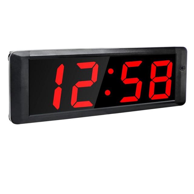 Jhering スポーツタイマー デジタル 得点板 トレーニング タイマー ストップウォッチ 多機能 インターバル ジム フィットネス 教室 自宅 Led 壁掛け クロック  (4 4桁)