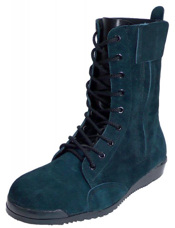 ノサックス Nosacks みやじま鳶安全靴 踏み抜き防止中敷入 JIS規格品 鋼製先芯 ファスナー式長編安全靴 (27.0 cm, 勝色 (ネイビー))