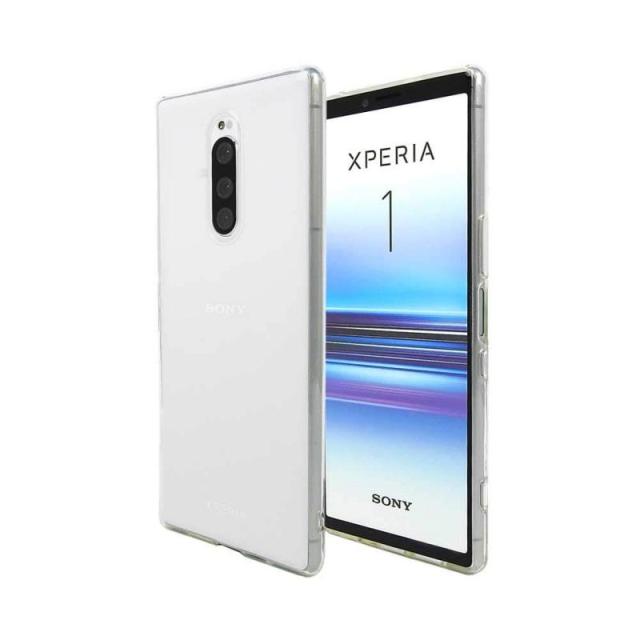 Xperia 1 スマホケース エクスペリア SO-03L SOV40 クリア カバー 耐衝撃 薄型 耐熱性 シンプル 高光沢 軽量 ソフト ラバーケース ストラップホール付 Provare ...