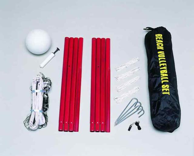 TOEI LIGHT(トーエイライト) ビーチバレーレジャータイプ B-3034 (約)全長3m(埋込部60cm)、ネット高さ1.66・2.4m(2段階調節)×幅9.1m、ネットサイズ92cm×9.2m