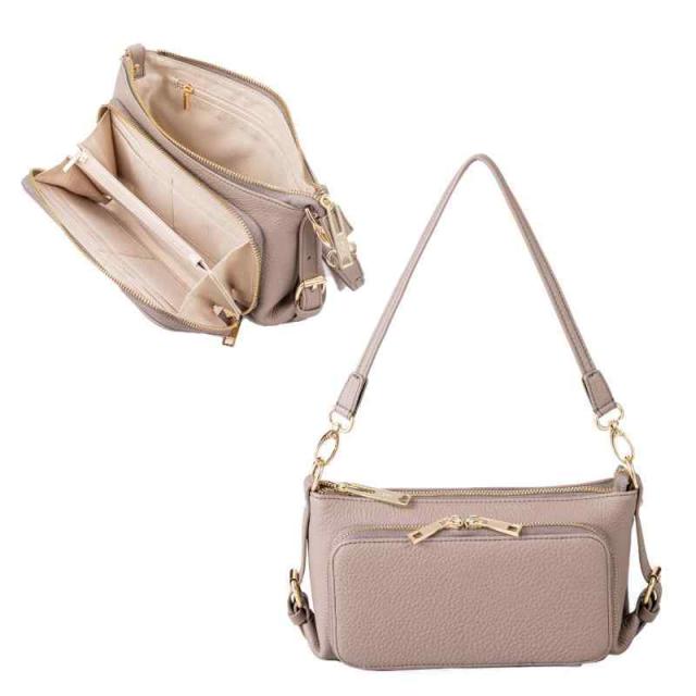 IMAI BAG since 1977 QUAY お ショルダー おポシェット ウォレット 本革  レディース 44460N (トープ(ゴールド金具))