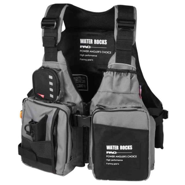 Water Rocks(ウォーターロックス) ショートライフベスト WRLV-3137 (チャコール, F)