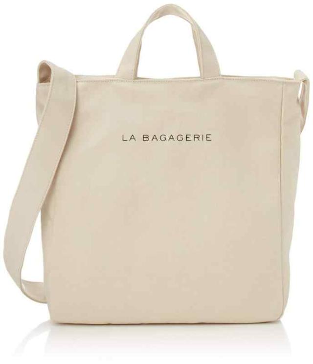 ラバガジェリー コットンキャンバス2wayトート Mサイズ B01-14-02 (Free Size, アイボリー)