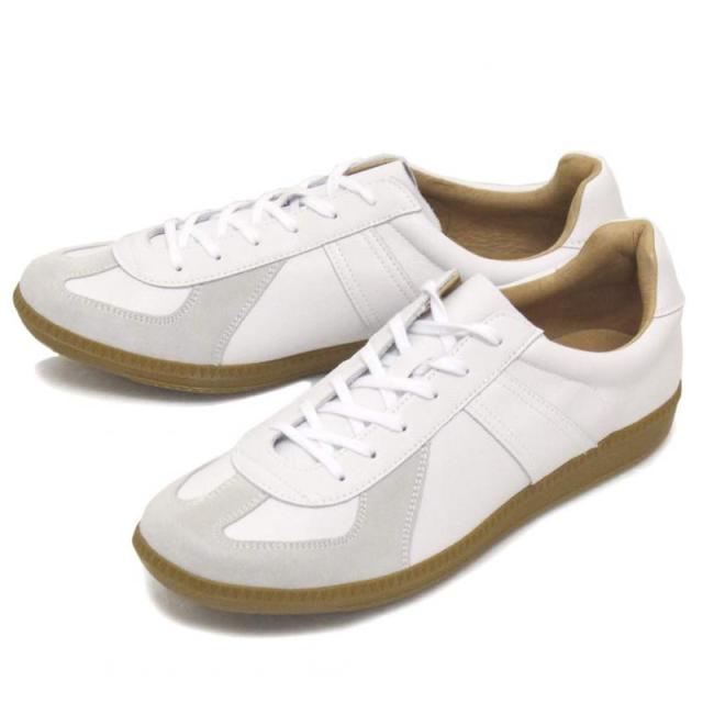 [ジャーマントレーナー] 42500 アクションレザー スニーカー BLACK (26.5~27.0 cm, ホワイト)