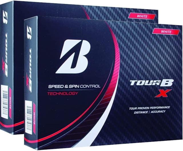 ２ダース BRIDGESTONE(ブリヂストン)ゴルフボール TOUR ツアー B X 2022年モデル 12球入 (X_ホワイト_２ダース)