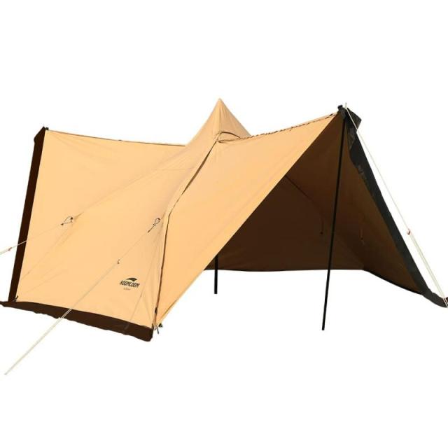 Soomloom二人用テントHAPI 2P 前後出入り口二つ 焚き火可 ポリコットンTC素材 ファイアプレイス 遮熱性/耐火性/耐水性 サンシェード/アウトドア