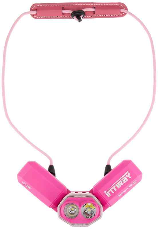 ハピソン(Hapyson) 【メーカー3年対応】 首掛け型 乾電池式チェストライトシリーズ (INTIRAY) YF-200B (ピンクレッド (R))