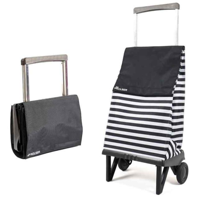 ロルサー(Rolser) 折りたたみショッピングカート PLEGAMATIC(プレガマティック) 40L マリーナ ブラック | 買い物カート ワンタッチで折りたたみ コンパクト 静音 軽い 段差もなめらか 大容量 スペイン製 RS-102PL