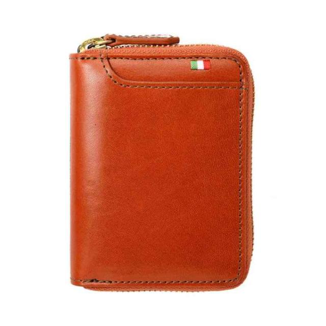 [ミラグロ] ラウンドファスナー タンポナートレザーシリーズ (オレンジ)