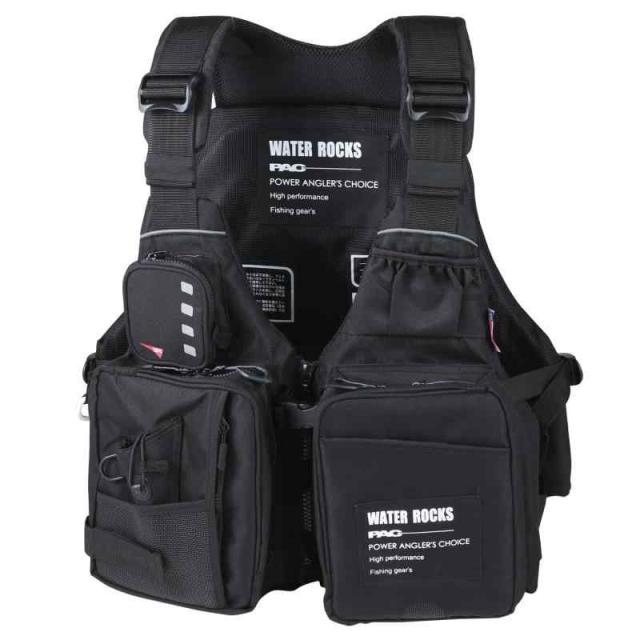 Water Rocks(ウォーターロックス) ショートライフベスト WRLV-3137 (ブラック, F)