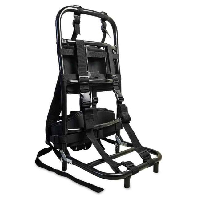 [PAKESI] キャリー 背負子 登山用 アルミ合金 ポータブル 折りたたみ式 耐荷重60KG 頑丈 バックパック外枠 釣り/キャンプ/アウトドア ブランク 37*25*73cm (ブラック)