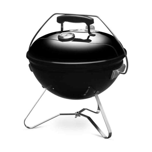 ウェーバー(Weber) バーベキュー コンロ 直径37cm スモーキージョープレミアム キャンプ 焚火台 4-6人用【日本正規品10年】 温度計付き 1121308 ブラック (温度計付)