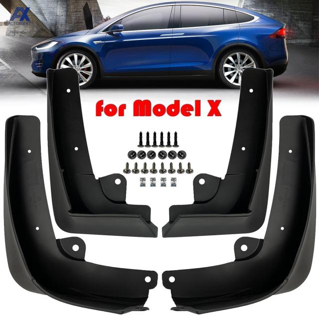 Set Front Rear For Tesla Model X 2015 - 2023 Mud Flaps Mudflaps Splash ...