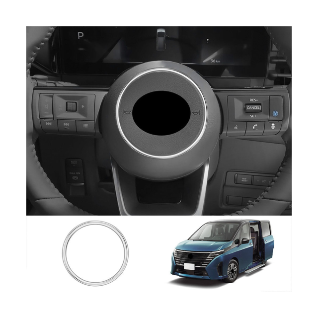 日産セレナ C28 2022-2023カーステアリングホイールリングトリムトリムカバーカスタム パーツ アクセサリー 交換用部品 互換品の通販はau PAY マーケット - ショッププラド ...