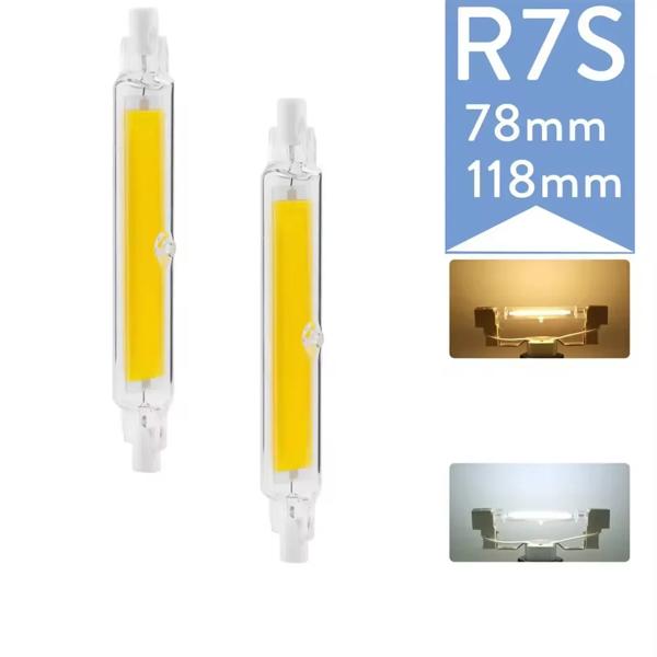 調光可能なR 7 S LED 118 mm COB管電球78 mm汎光灯110 V 220 V 7 W 15 W 28 W展望灯ハロゲン電球 ...