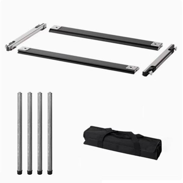 屋外 IGT フレームテーブル取り外し可能な IGT ブラックキャンプ折りたたみテーブル 2/3/4 ユニットテーブル脚