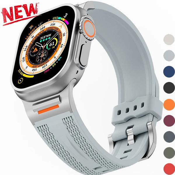 Apple Watch バンド用シリコンストラップウルトラ 2 1 49 ミリメートル 46 ミリメートル 42 ミリメートル 45 ...