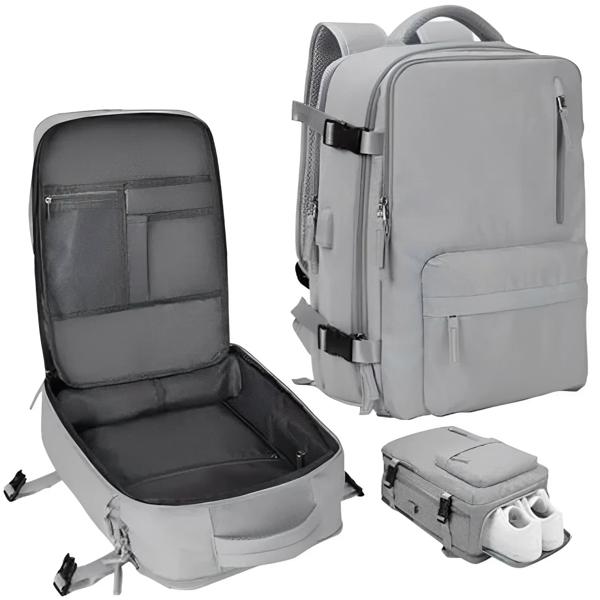 カスタマイズ可能なトラベルラップトップバックパック、USBポート付きビジネス盗難防止耐久性キャリーバックパック、防水大学バッグ