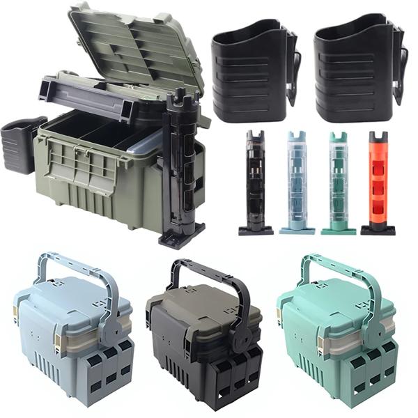 プラスチック製の釣り道具箱,フック,バレルホルダー,ポータブル,釣り用ルアー,フック,ストップビーズ,大容量