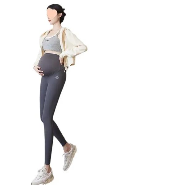 基本的な多用途マタニティレギンス高弾性シャークスキンデザインヨガパンツ妊婦快適な下着秋 Winte