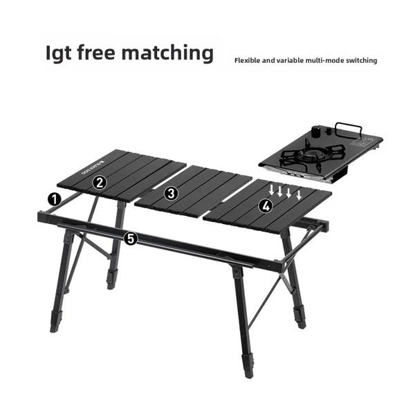 Naturehike BLACKDOG 折りたたみ IGT ロールテーブル 高さ調節可能