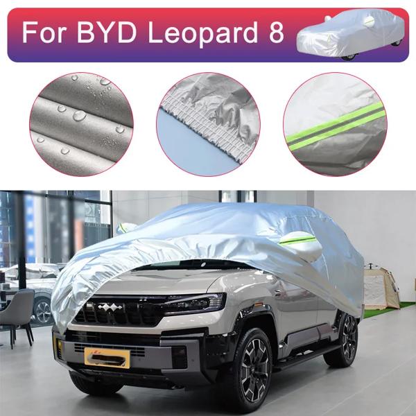 BYD ヒョウ 8 屋外保護フル車カバー積雪サンシェード防水防塵外装カーアクセサリー