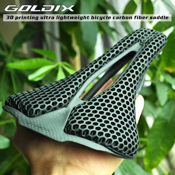 GOLDIX 3D 印刷自転車カーボンサドル超軽量高速道路 MTB レーシングサドル自転車クッション自転車シートアクセサリー