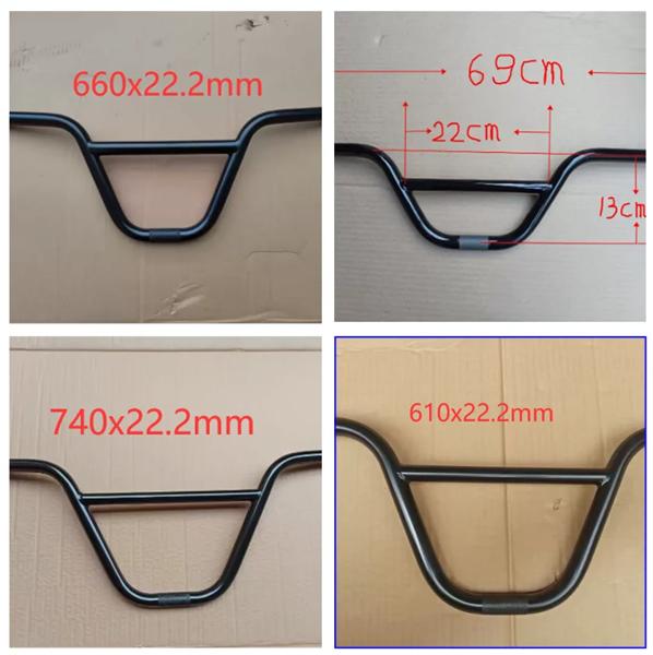 Bmx用ハンドルバー,古いライダー用,モダン,22.2mm, 610mm, 23インチ,660mm, 26インチ,690mm, 27インチ,740mm, 29インチ,8インチ7インチ、5インチ、9インチ、1個アルミ (gt用)