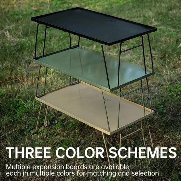 ポータブル折りたたみテーブル、ピクニックテーブル、多機能、積み重ねられた収納ラック、鉄メッシュ、バーベキュー