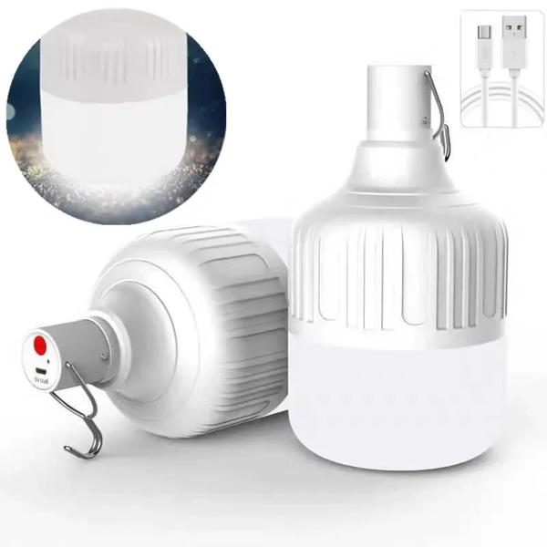 ポータブル USB 充電式 LED キャンプランタン屋外緊急キャンプライト電球ハイパワー電球バッテリーバーベキューテント照明