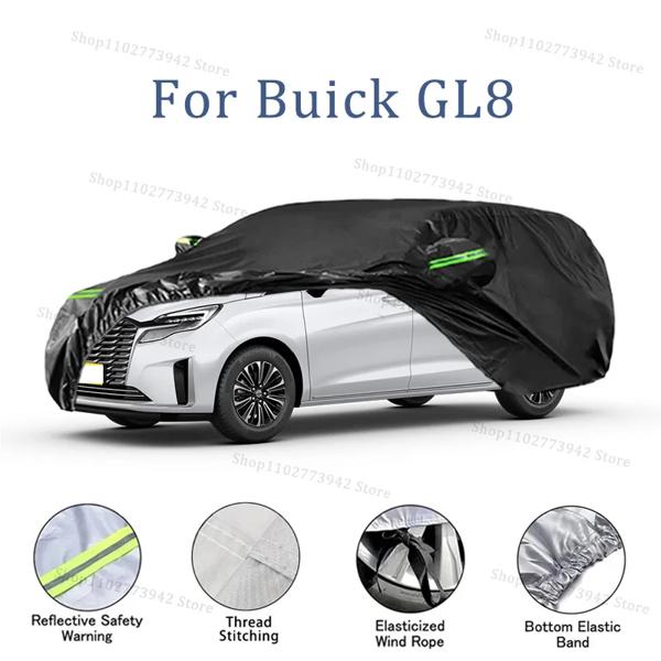 ブラックシルバーの傷つきにくい車カバー - 防塵&耐日性 ビュイックGL8屋外駐車場の包括的な保護