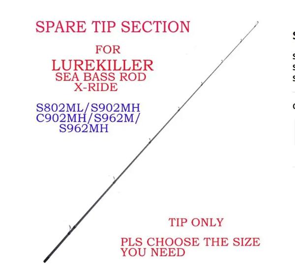 ルアーキラーシーバスx-ライド用スペアチップ,釣り竿パーツ,s802ml,s902mh,c902mh,s962m,s962mh
